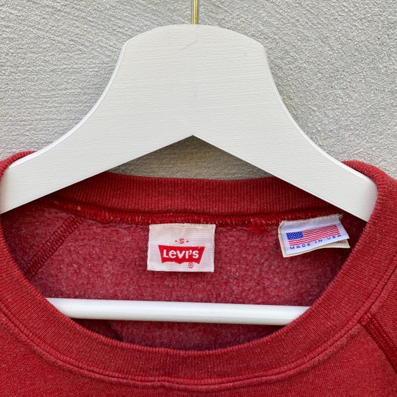 LVC Levis Vintage Clothing Red Crewneck Sweatshirt, M… - Gem