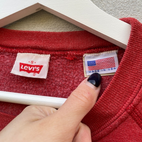 LVC Levis Vintage Clothing Red Crewneck Sweatshirt, M… - Gem