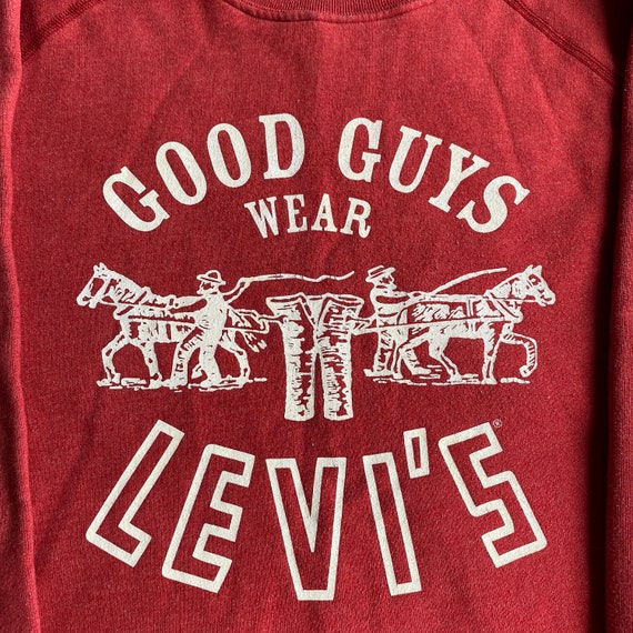 LVC Levis Vintage Clothing Red Crewneck Sweatshirt, M… - Gem