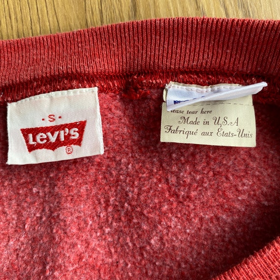 LVC Levis Vintage Clothing Red Crewneck Sweatshirt, M… - Gem