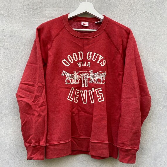 LVC Levis Vintage Clothing Red Crewneck Sweatshirt, M… - Gem