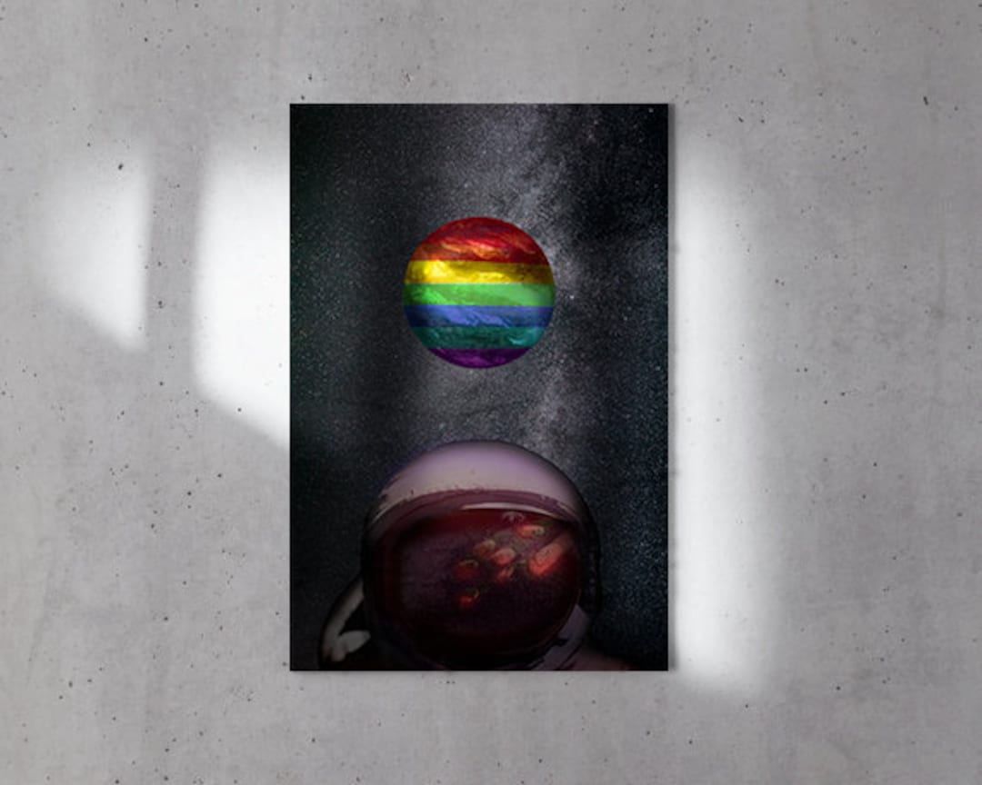 Pride Space Art PRINT Astronaut Wall Art-space-lgbtq Lgbt Wall Art ...