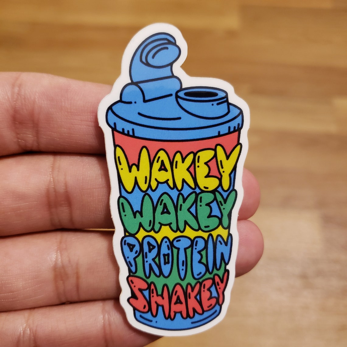 Protein Shake Sticker-die Cut Sticker-vinyl Sticker-laptop - Etsy