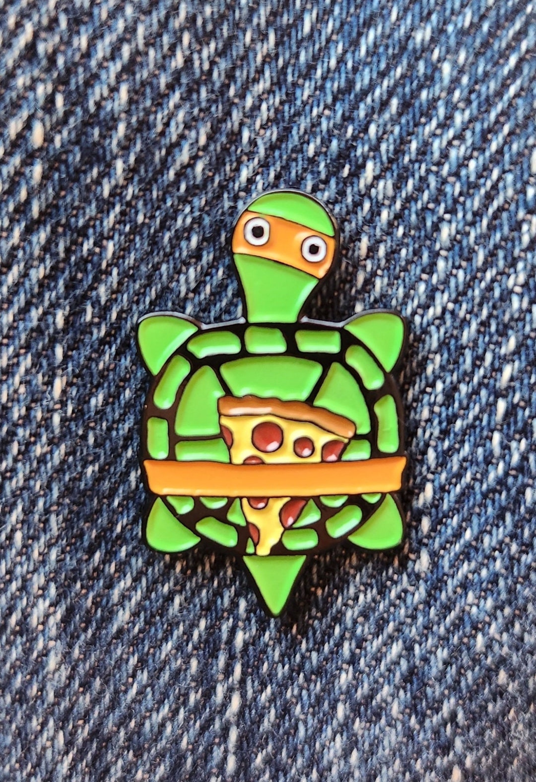 Pizza Turtle Enamel Pin - Etsy