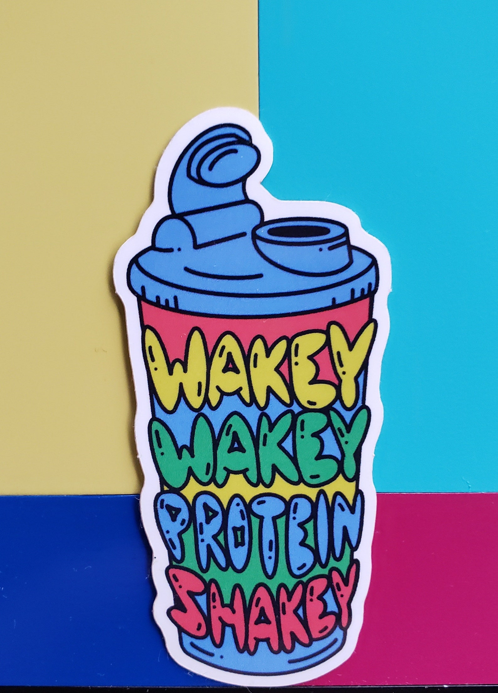 Protein Shake Sticker-die Cut Sticker-vinyl Sticker-laptop - Etsy