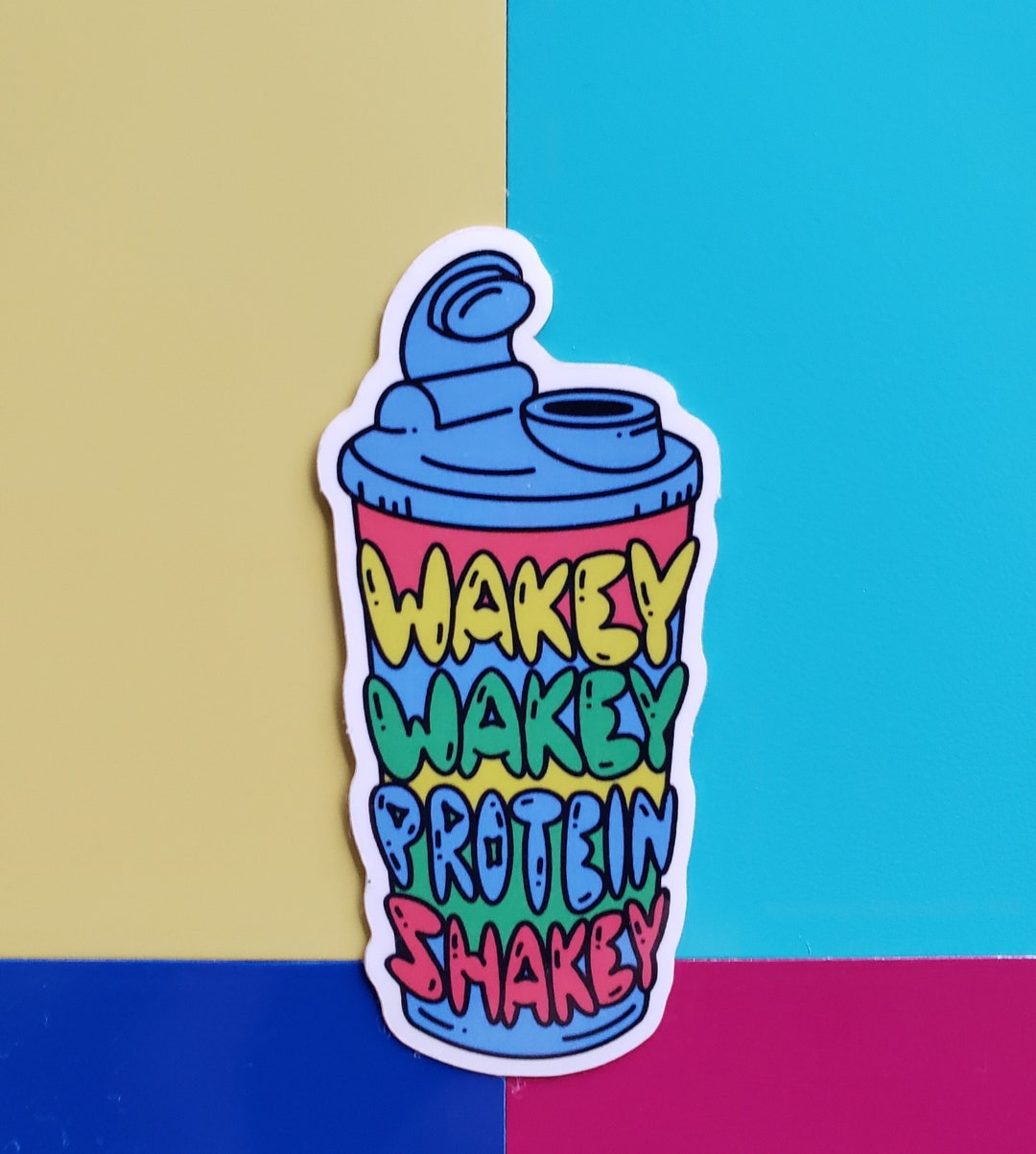 Protein Shake Sticker-die Cut Sticker-vinyl Sticker-laptop Sticker ...