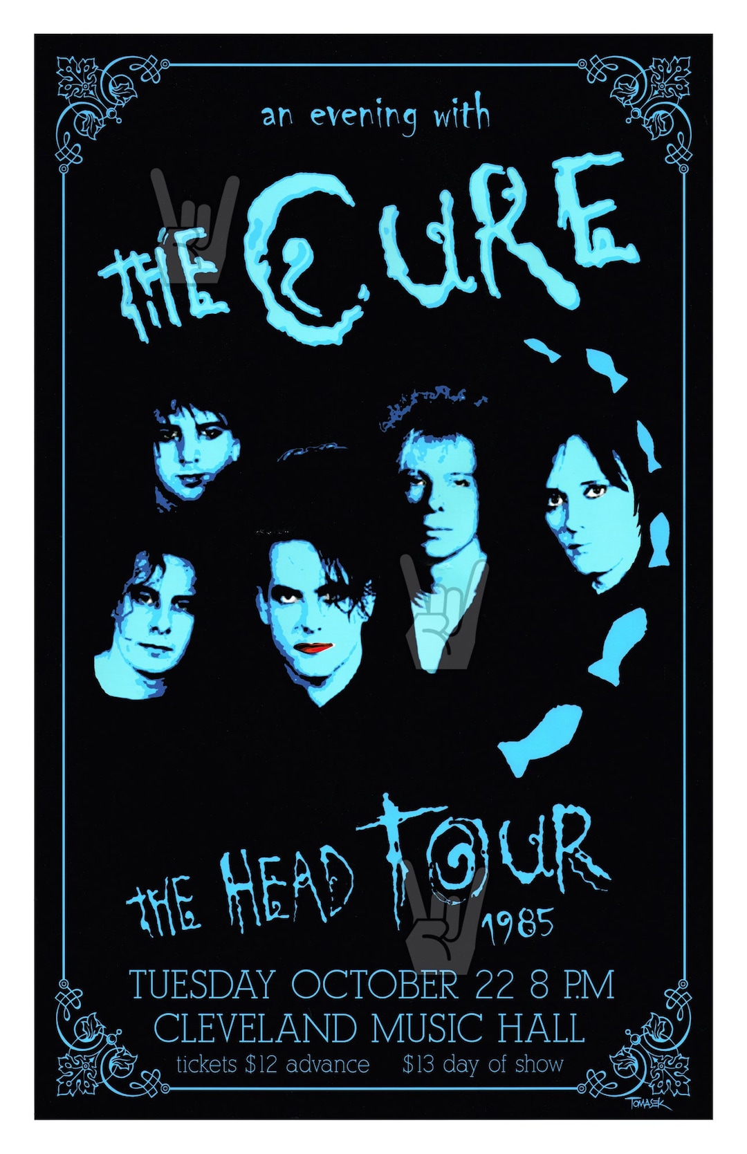 THE CURE 1985 Head Tour 11x17 Poster Robert Smith Classic - Etsy