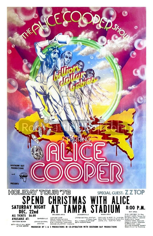ALICE COOPER 1973 Classic Concert Poster 11x17 Repro Vintage | Etsy