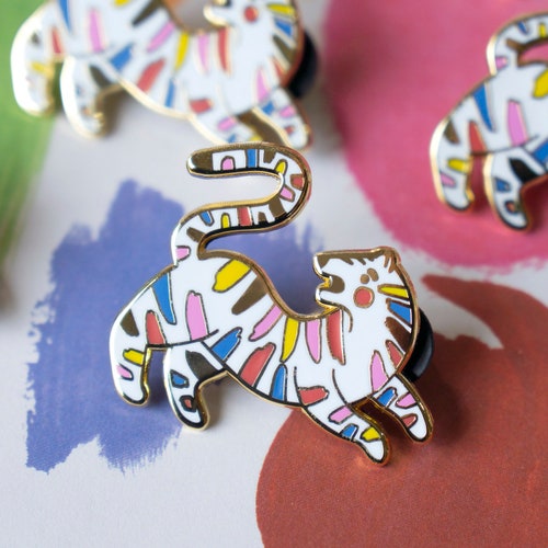 Tiger Pin Hard Enamel - Etsy