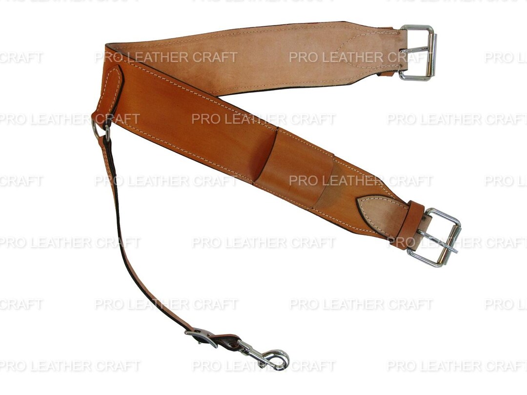 Rear Cinch Western Horse Saddle Back Girth Leather Trail Pleasure ...