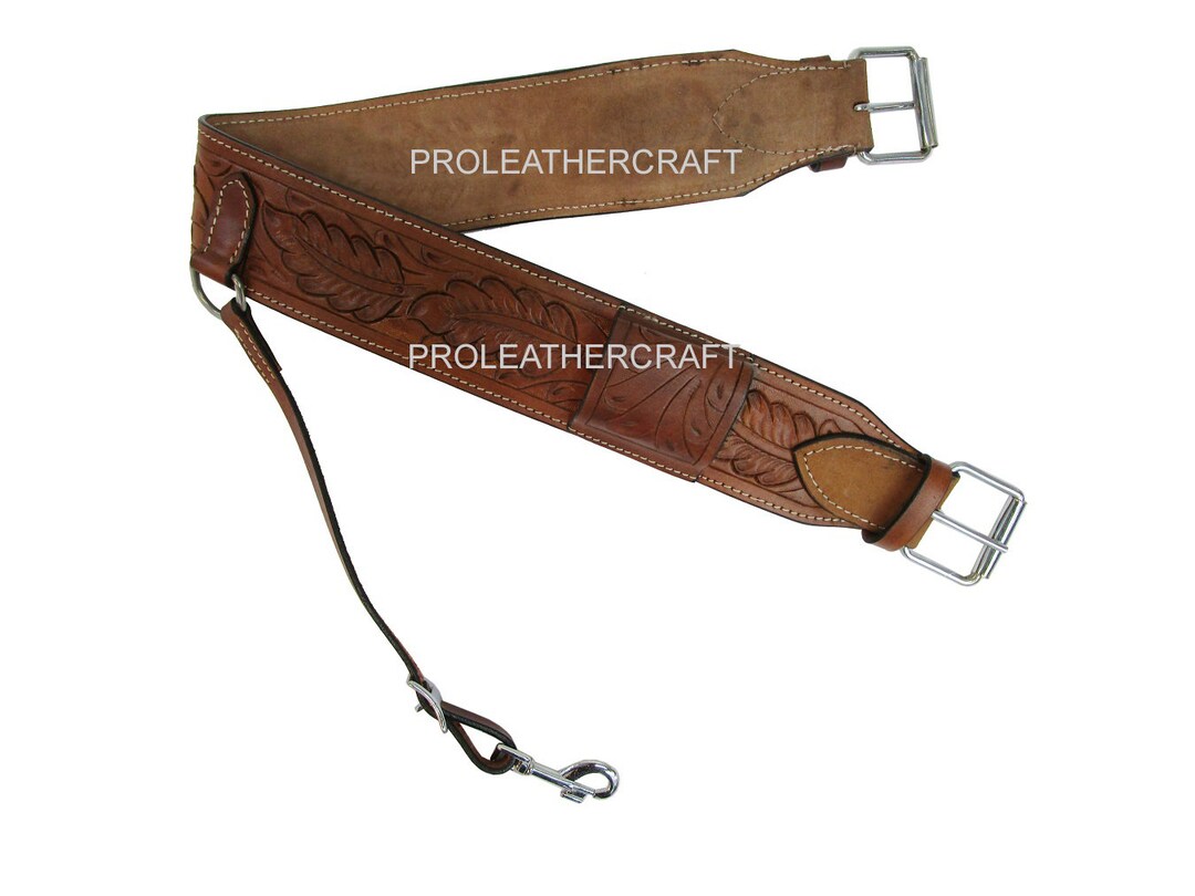 Rear Cinch Western Saddle Girth Floral Tooled Leather Barrel Roping Trail Ranch Tack 36 - Etsy