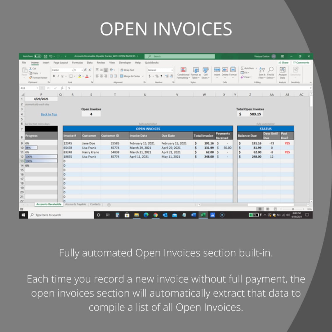 Accounts Receivable & Accounts Payable Tracker - Excel Template ...