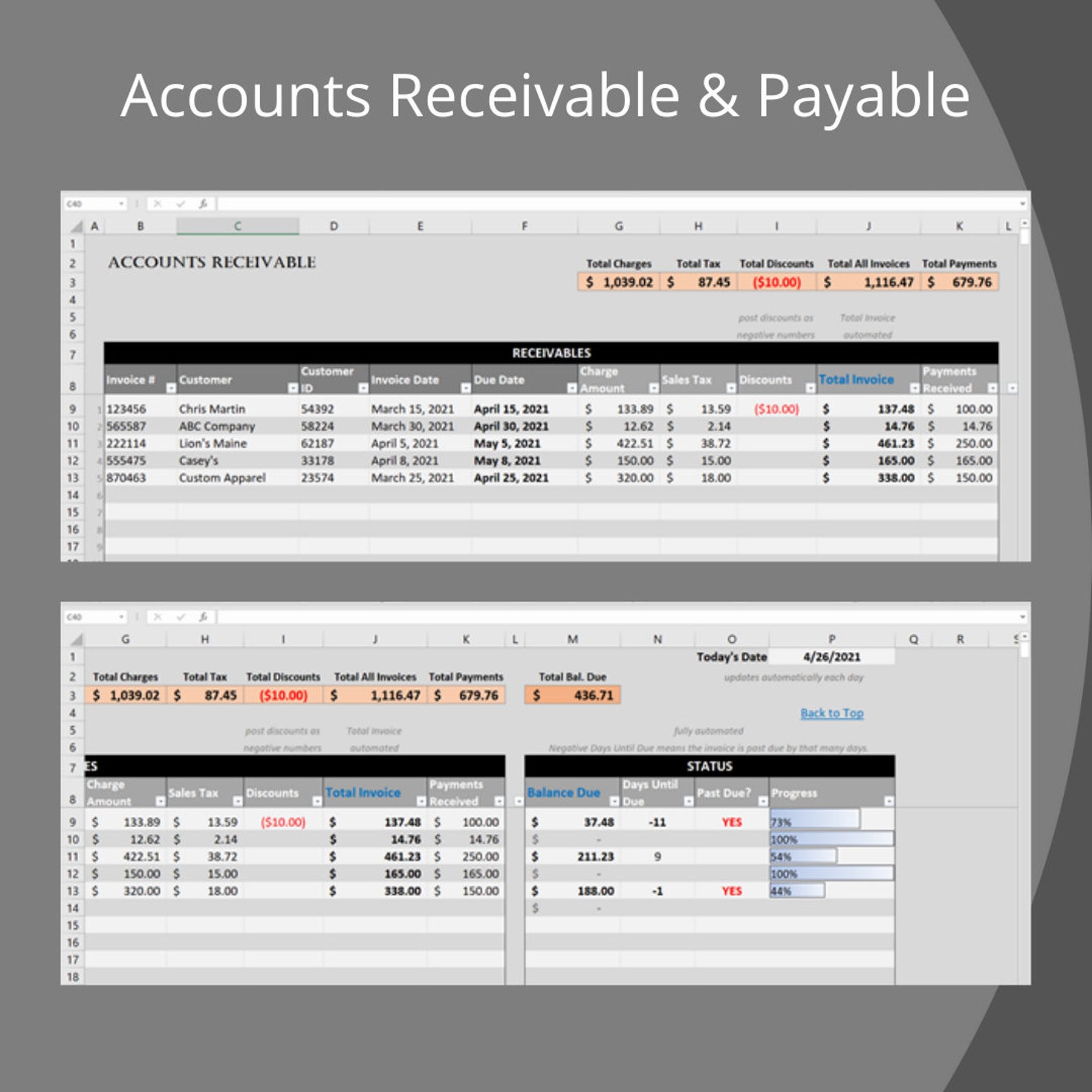 Accounts Receivable & Accounts Payable Tracker - Excel Template ... Accounts Receivable & Accounts Payable Tracker - Excel Template ...