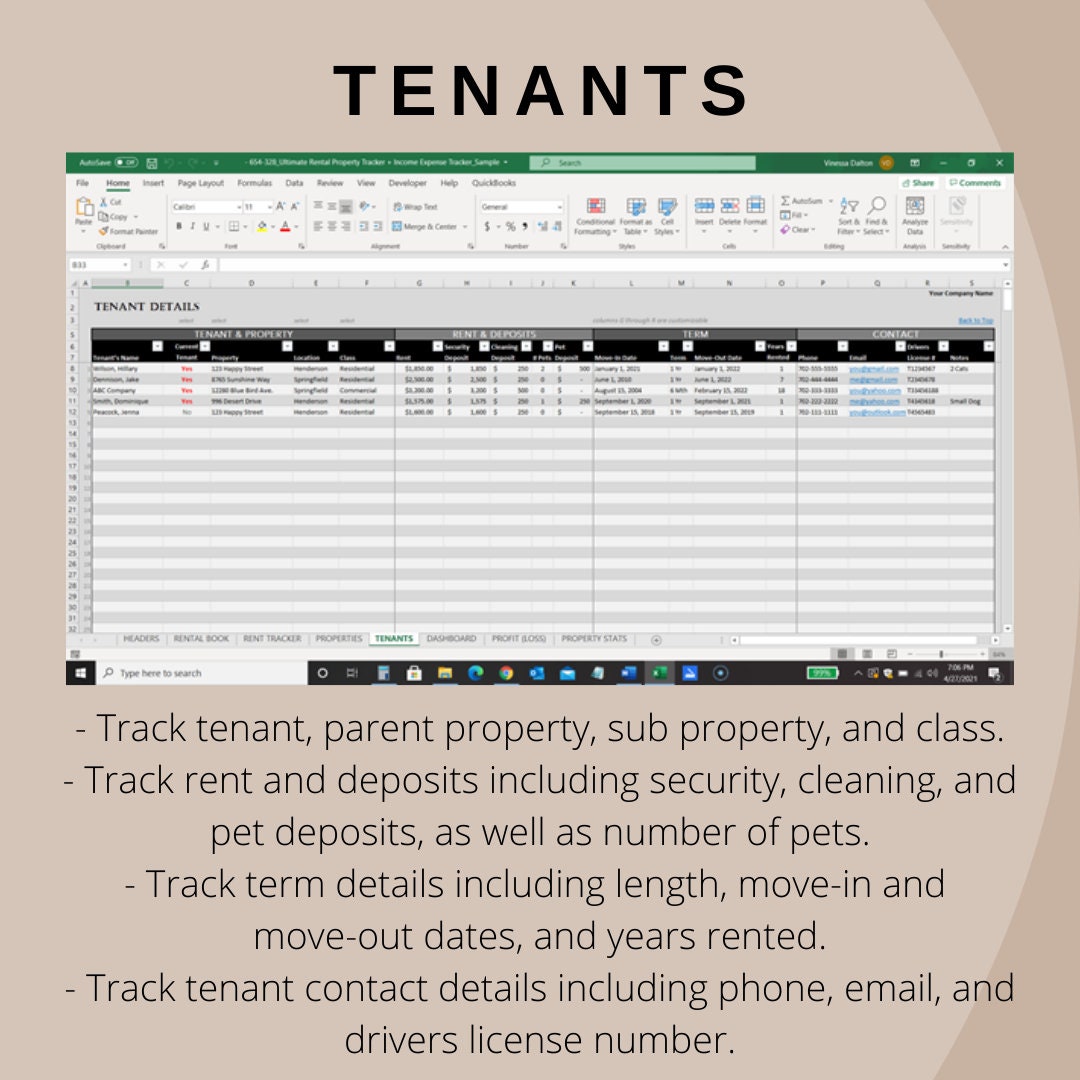 Multi-dwelling Rental Property Tracker - Complete Income & Expense ...