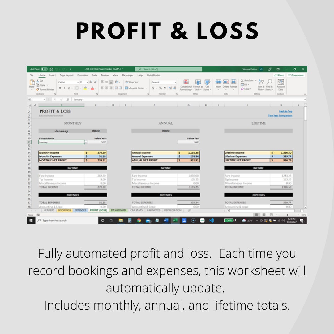 Rideshare Tracker - Excel Template - Google Sheets - Instant Download ...