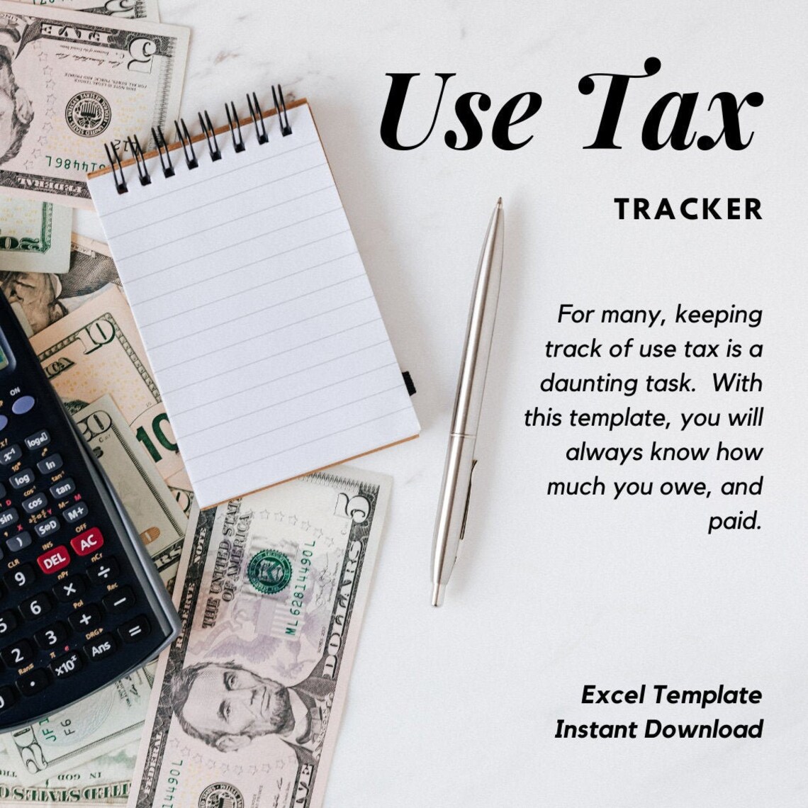 Use Tax Tracker - Excel Template - Google Sheets - Instant Download - Etsy