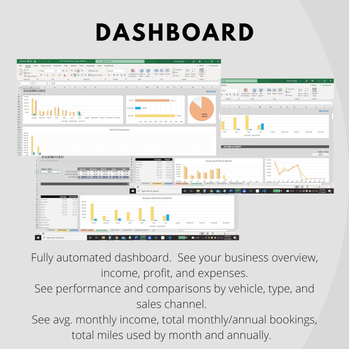 Rideshare Tracker - Excel Template - Google Sheets - Instant Download ...