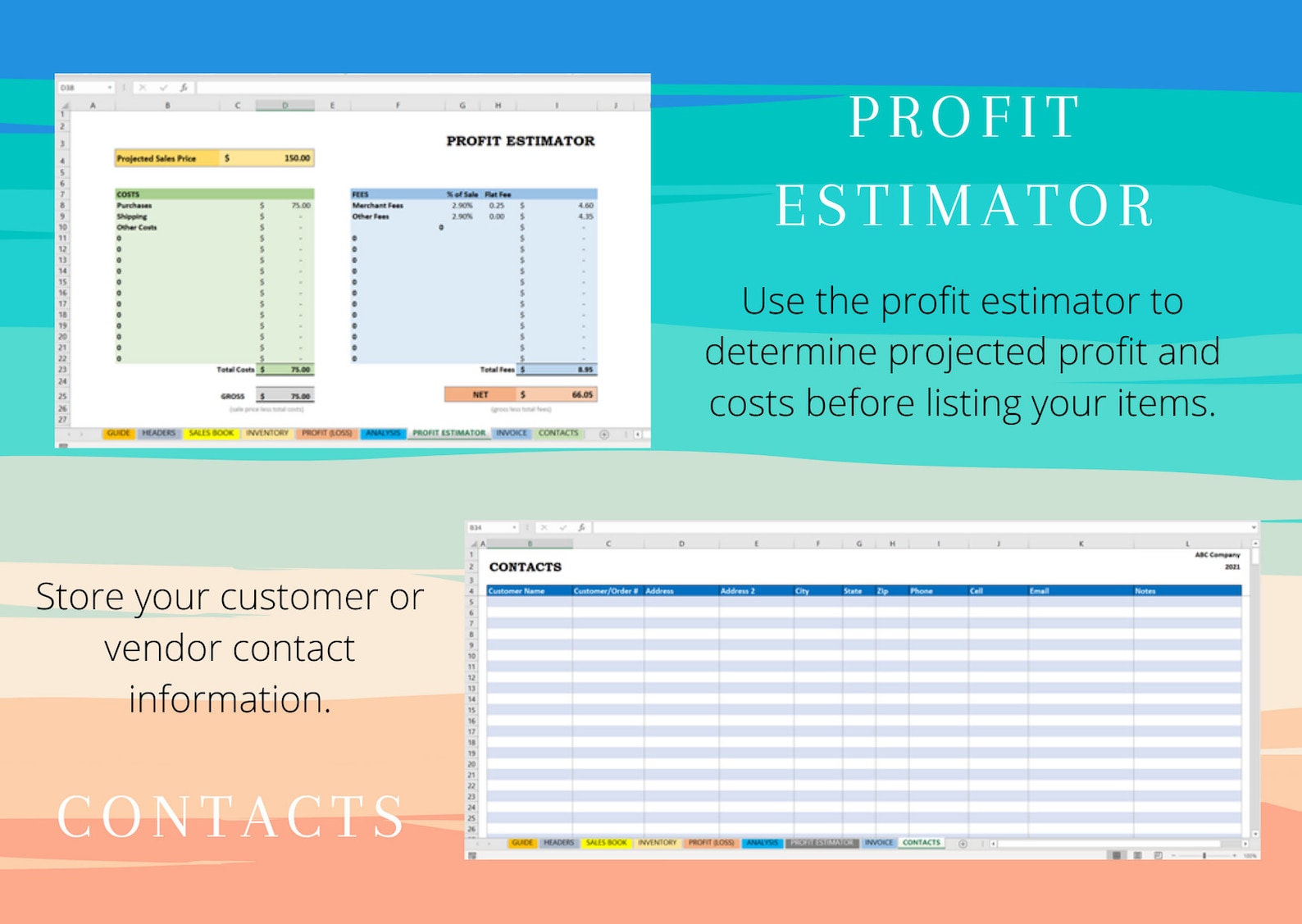 Sales & Inventory Tracker – Excel Spreadsheet/template – Google Sheets ...