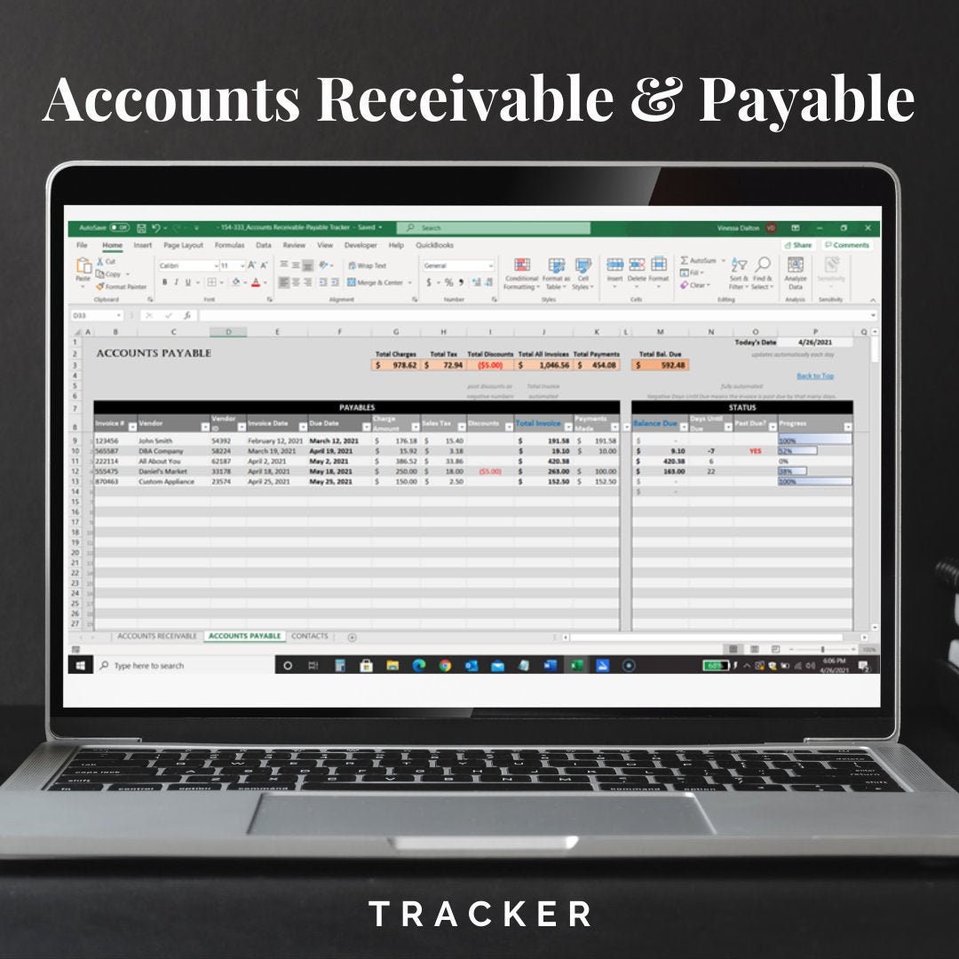 Accounts Receivable & Accounts Payable Tracker - Excel Template ... Accounts Receivable & Accounts Payable Tracker - Excel Template ...