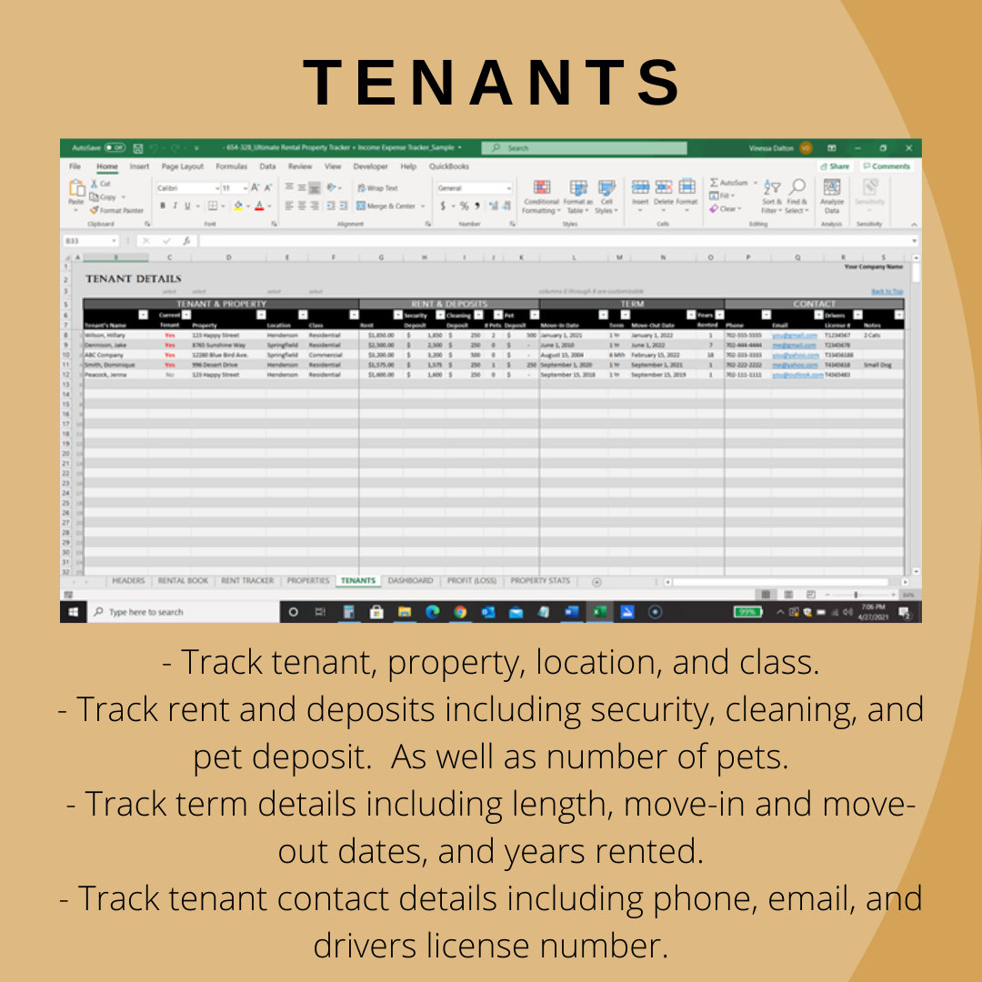 Ultimate Rental Property Tracker - Complete Income & Expense Tracker ...