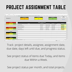 Project Management Team Job Tracker Team to Do List Excel Template ...