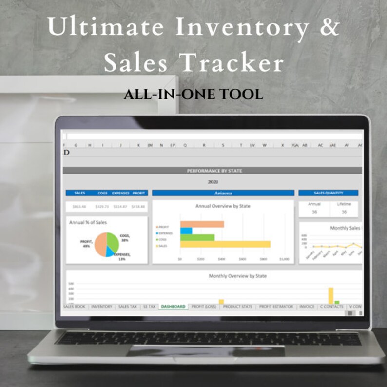 Ultimate Inventory & Sales Tracker - Bookkeeping for Sales - All in One ...