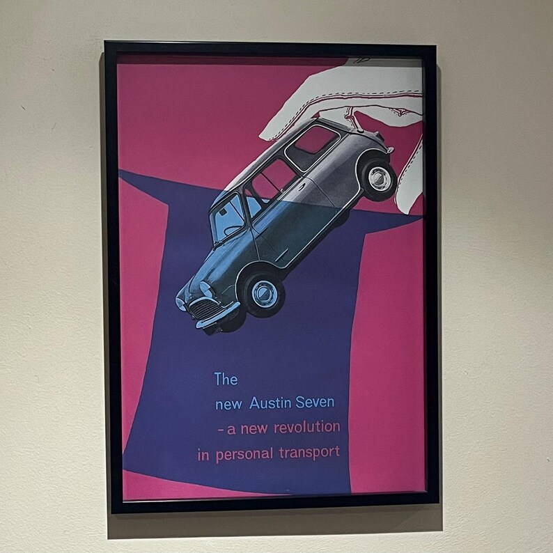 Classic BMC Mini Austin Morris Cooper Mk1 Garage Wall Art British Motor ...
