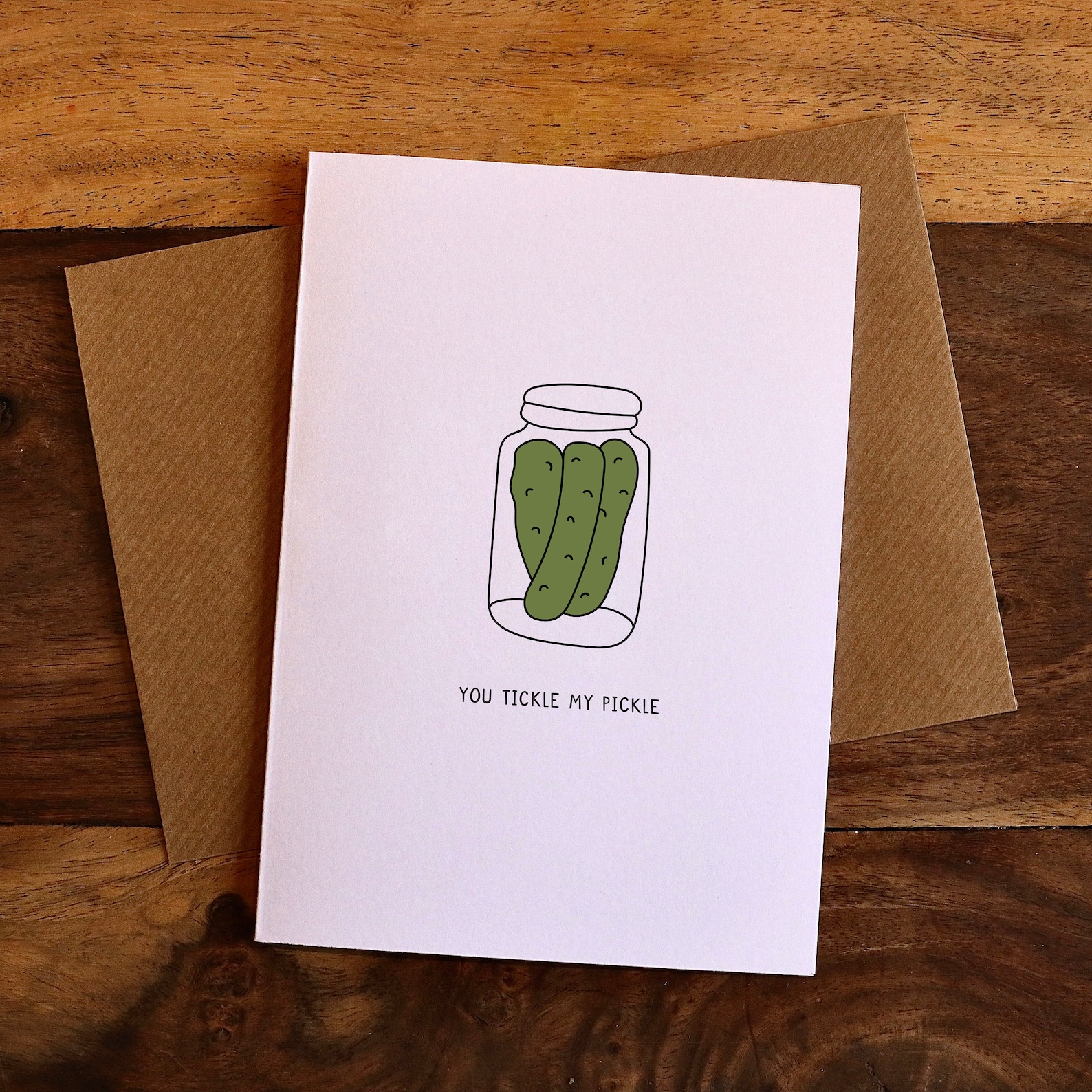 You Tickle My Pickle Greetings Card - Etsy