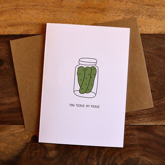 You Tickle My Pickle Greetings Card | Etsy