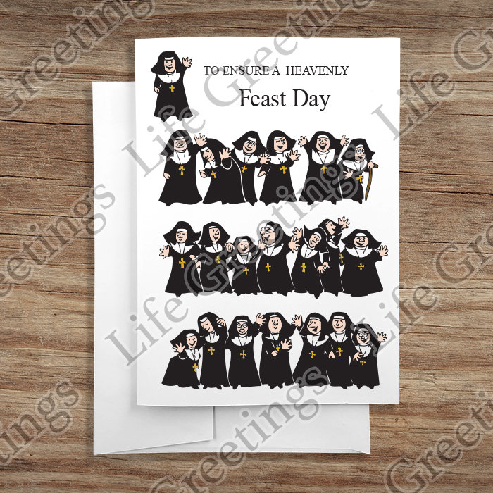 Greeting Card Feast Day Collection to Ensure A Heavenly Feast Day Nuns ...