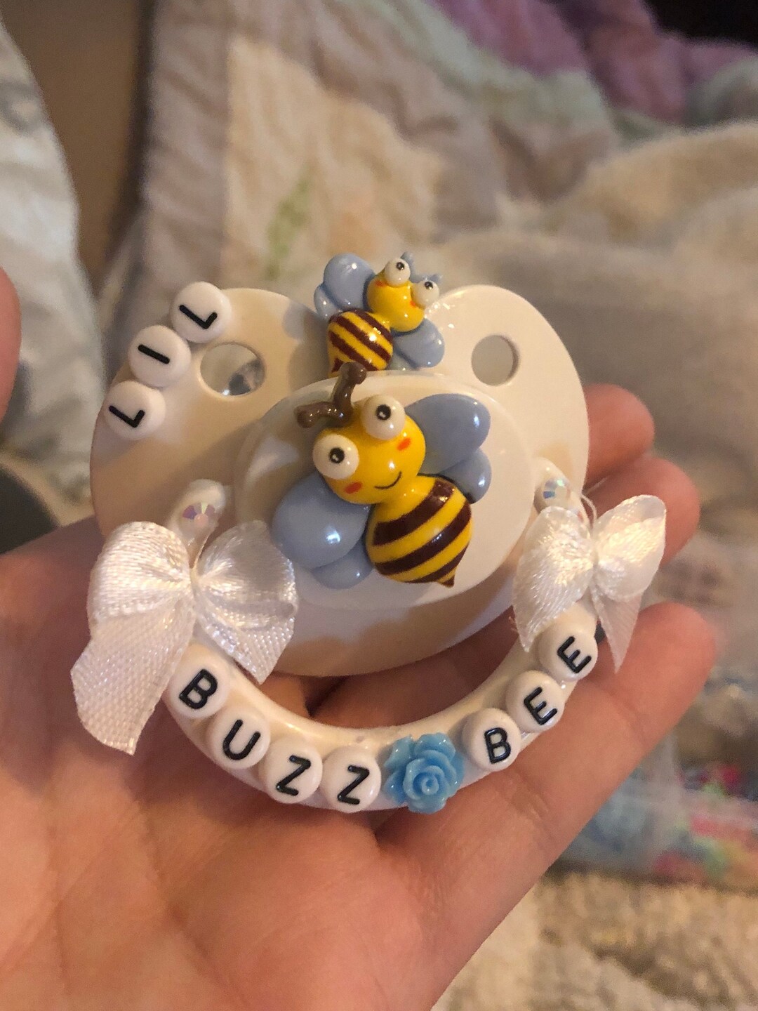 Lil Buzz Bee Decorated Adult Pacifier - Etsy