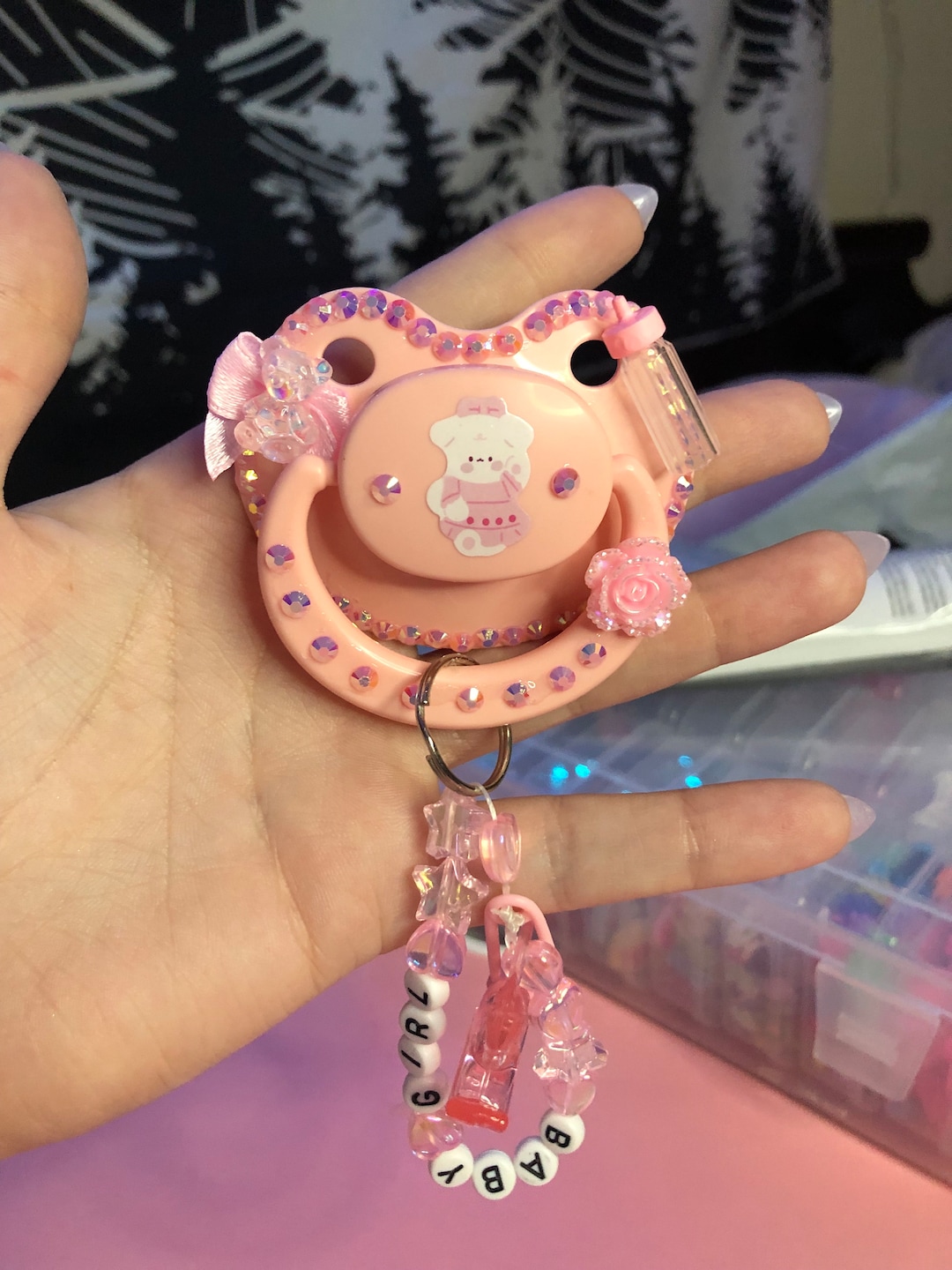 Babygirl Decorated Adult Pacifier - Etsy