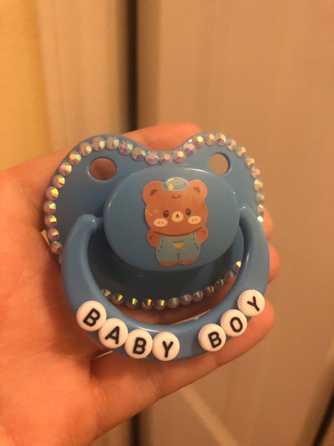 Baby Boy Decorated Adult Pacifier - Etsy