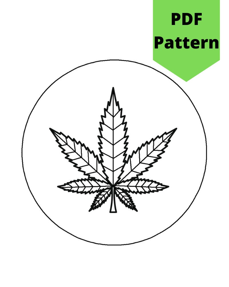 Marijuana Leaf Rainbow Embroidery Pattern - Etsy