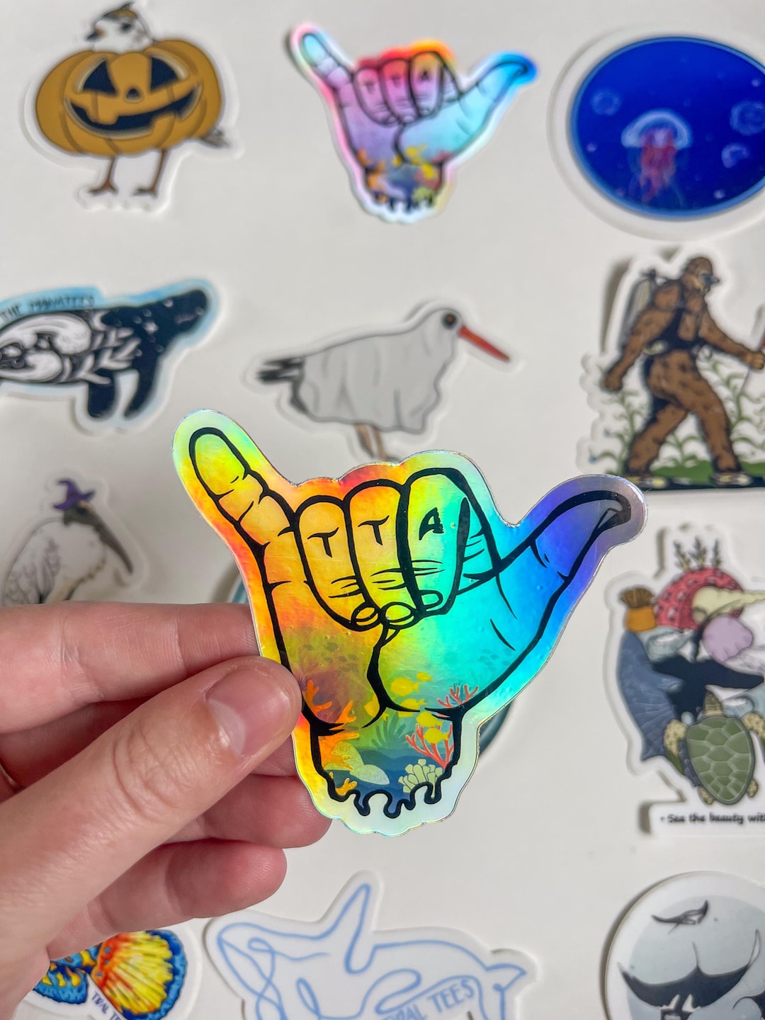 Shaka Sticker, Vinyl Decal, Waterproof, US Artist, Marine Biology - Etsy