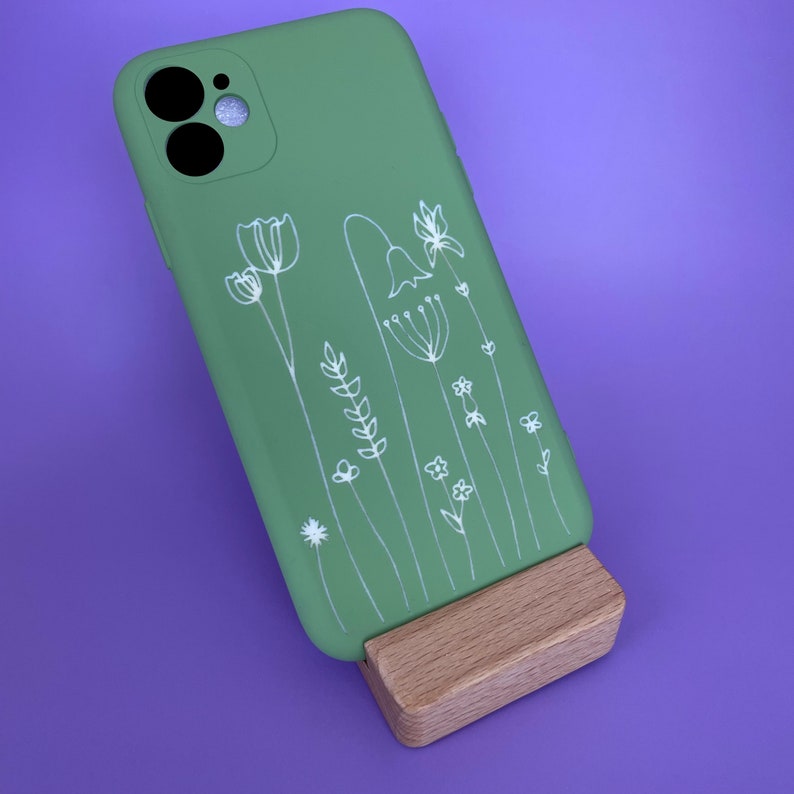 Wild Flowers Iphone Laser Engraved Phone Case 11 & 12 Models - Etsy
