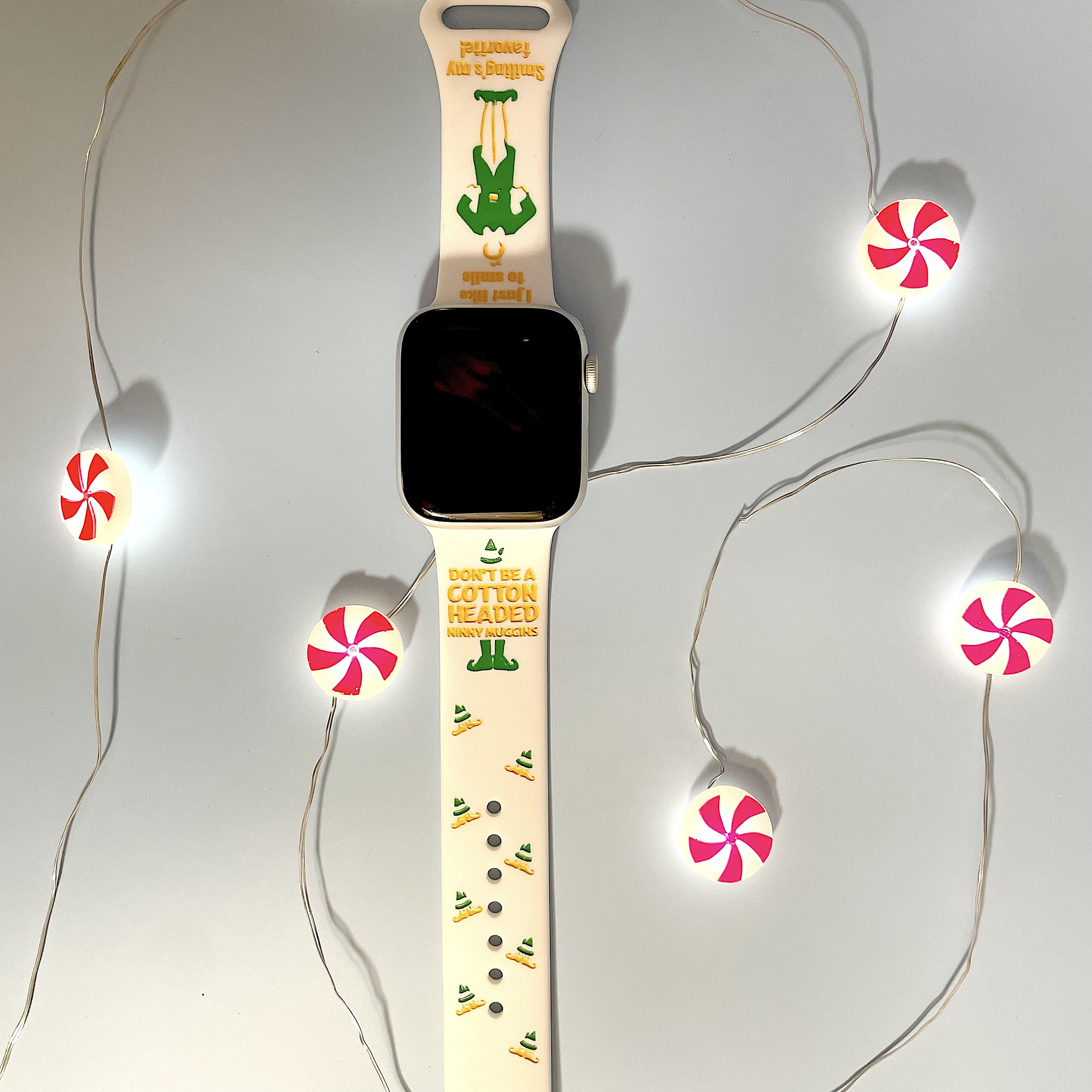 Buddy the Elf Inspired Laser Engraved Apple Watch Band Elf - Etsy