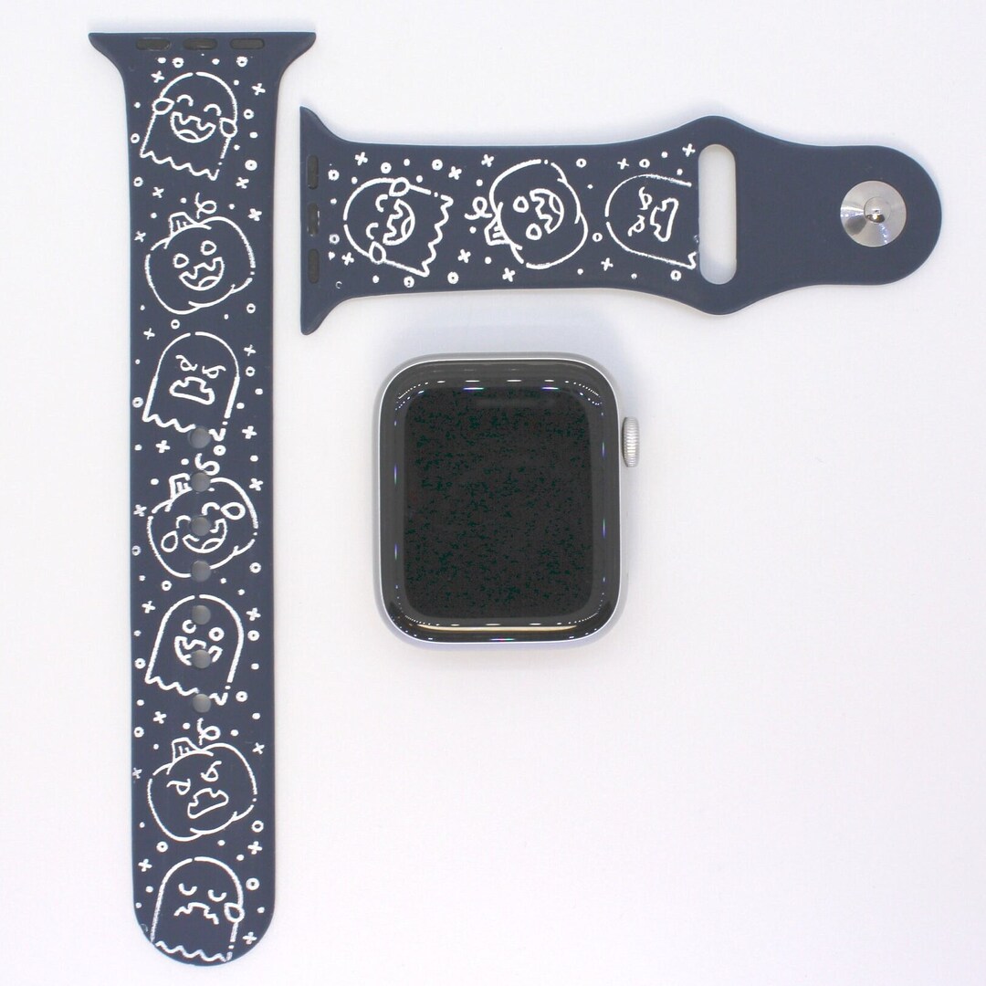 Ghosts and Pumpkins Laser Engraved Apple Watch band / Watch Band ...
