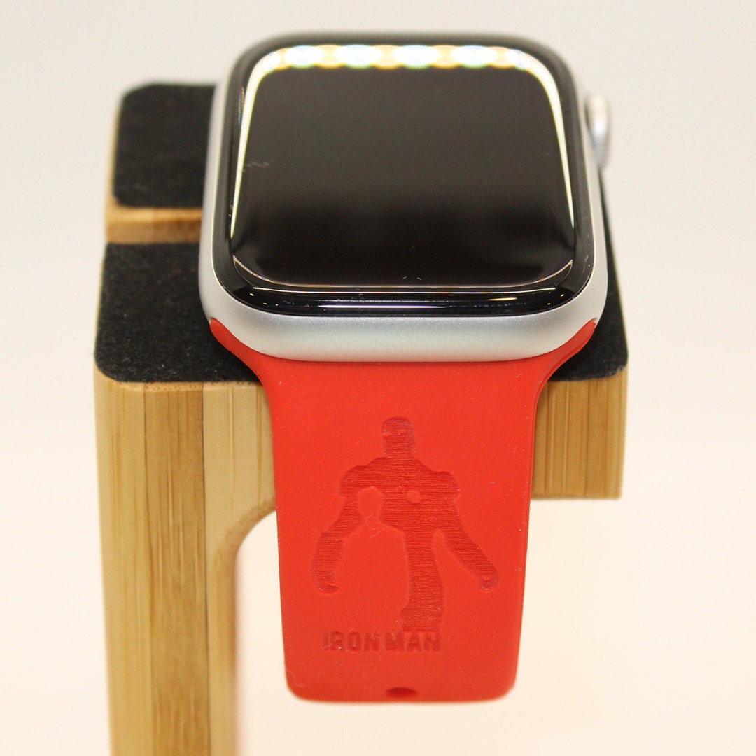 Iron Man Marvel Inspired Laser Engraved Apple Watch Band - Etsy
