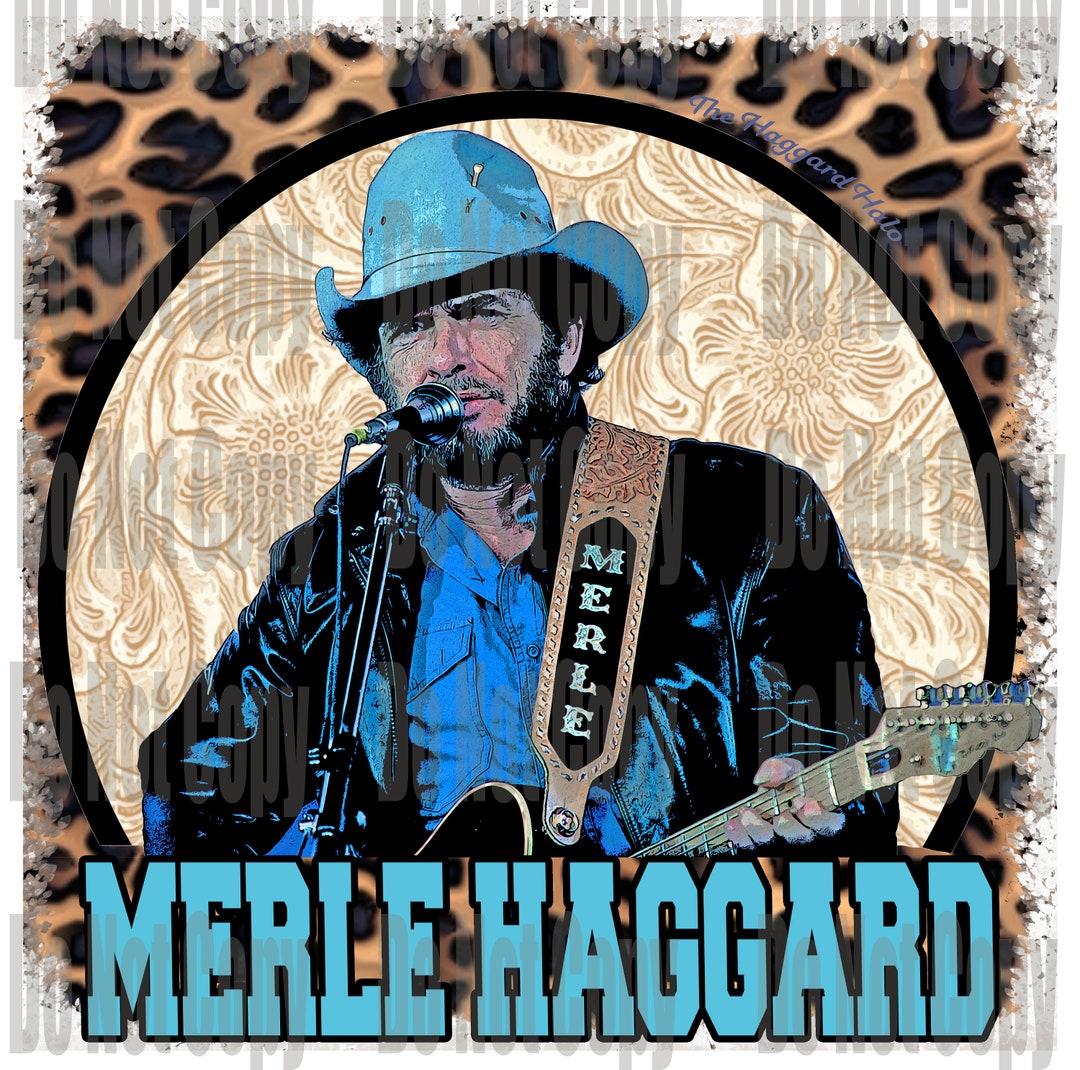Merle Haggard PNG - Leopard - Graphic - Download Only - Country Music ...