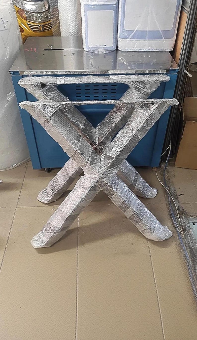 H 72cm28.34 Inch Modern X-shape Metal Table Legs Industrial Style Steel ...