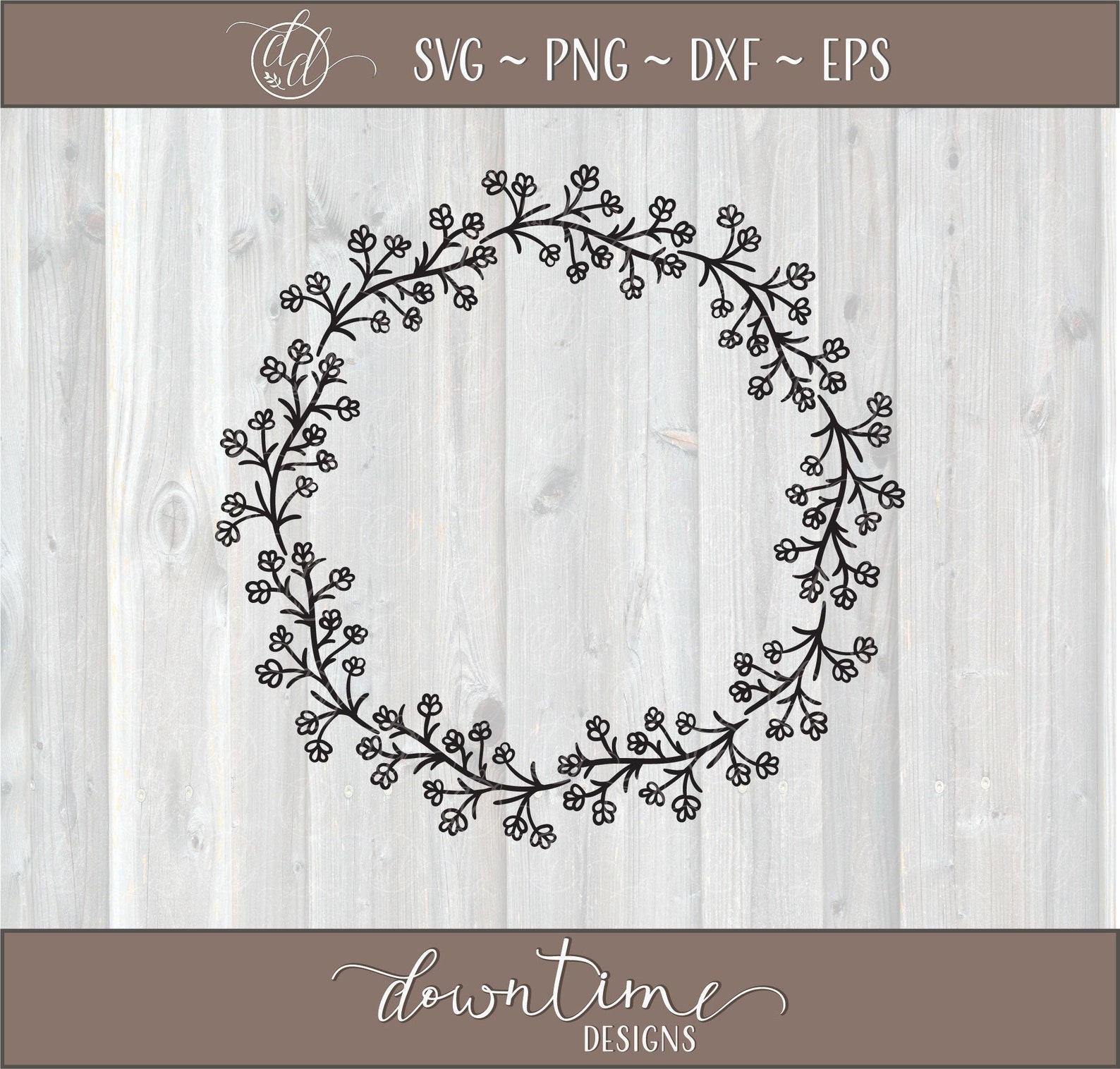 Wreath SVG Vine Svg Floral Svg Flowers Svg Farmhouse Svg - Etsy
