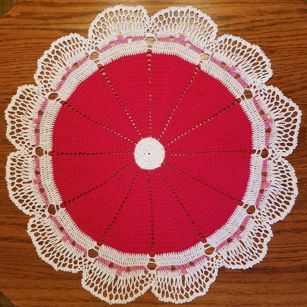 Red Doilies - Etsy
