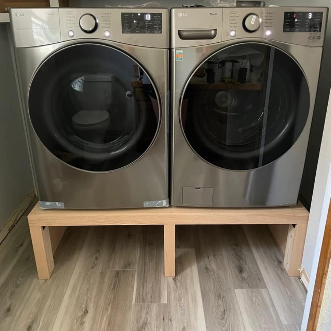 Customizable Washer & Dryer Pedestal: Farmhouse Laundry Room Riser - Etsy