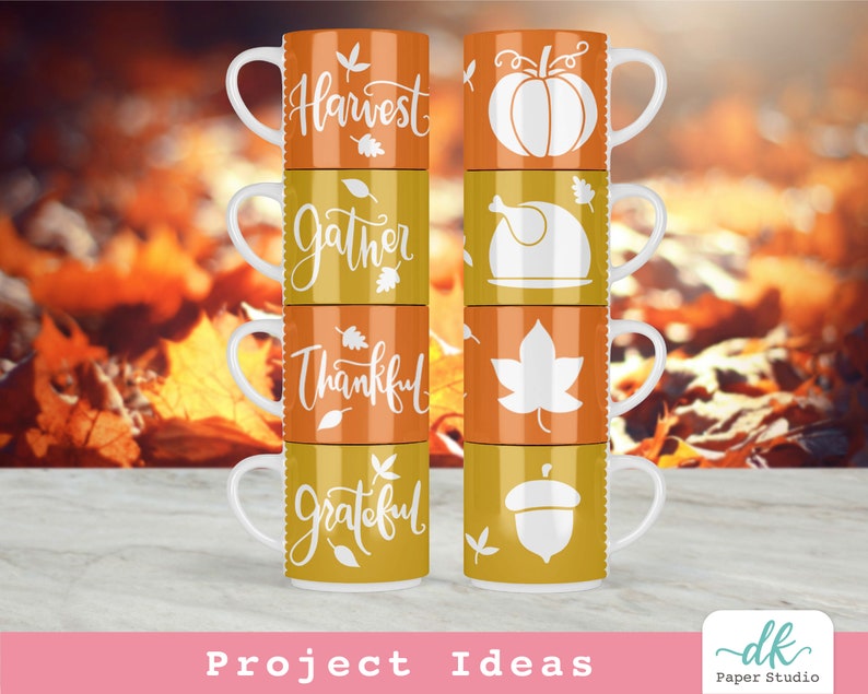 10oz Stackable Cricut Mug Press SVG for Fall and Thanksgiving - Etsy ...