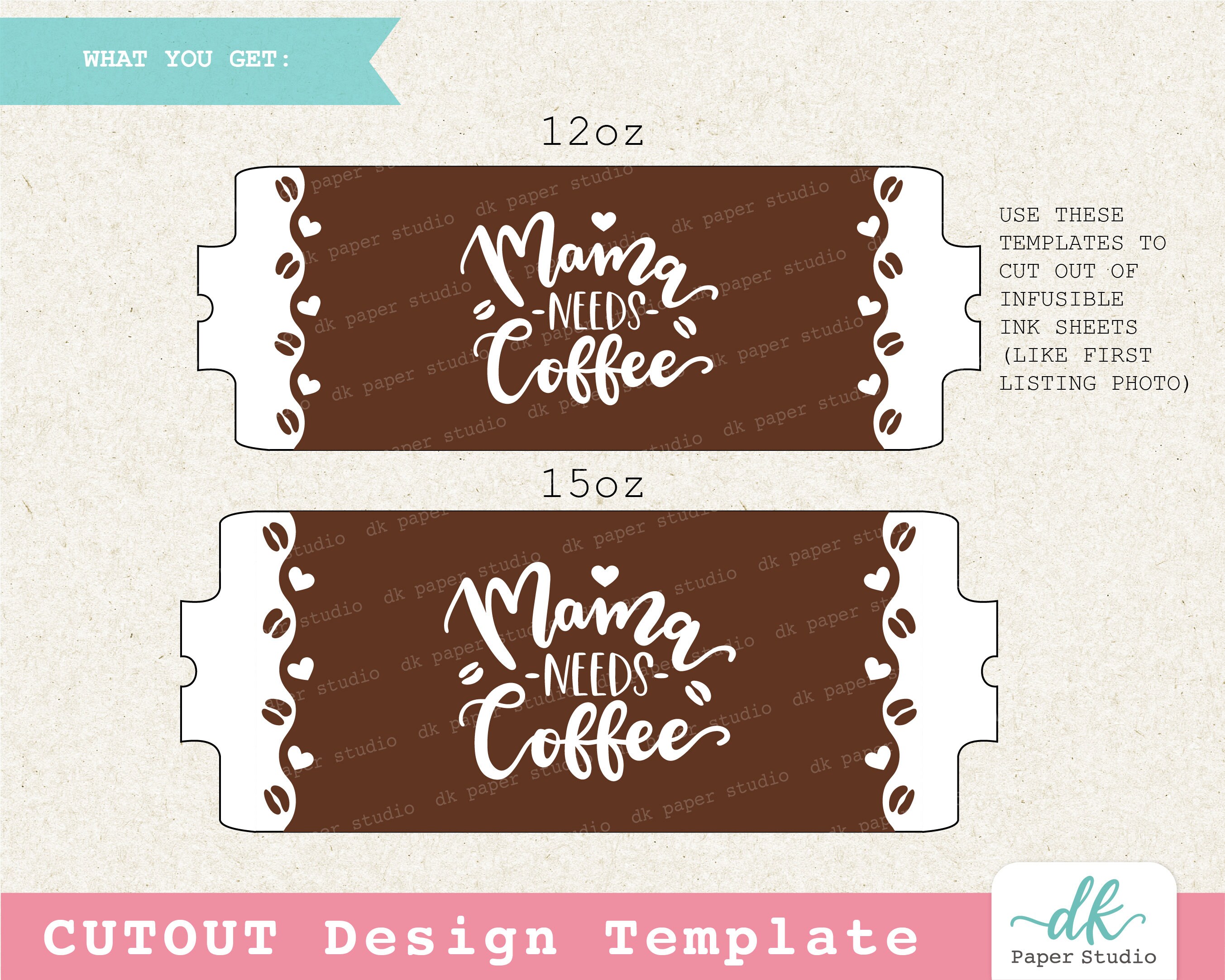 Cricut Mug Press SVG Template For Infusible Ink Sheet Mama Etsy