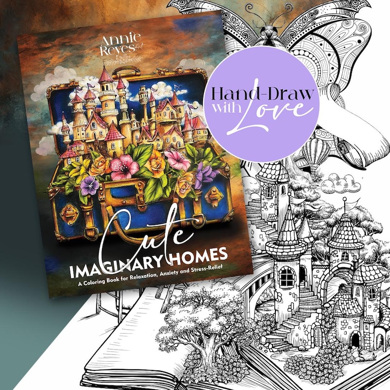 Printable Coloring Pages Cottages - Etsy