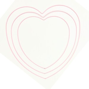 Heart Shaped Wreath Rings set of 3, Heart Wreath Frame, Heart Door ...