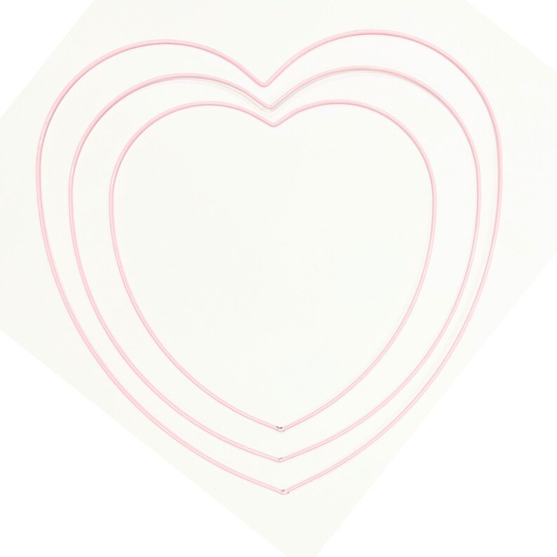 Heart Shaped Wreath Rings set of 3, Heart Wreath Frame, Heart Door ...