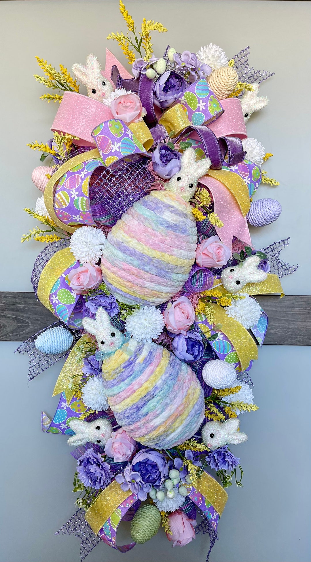 Easter Swag, Easter Decor, Door Hanger, Spring Swag, Door Swag, Spring ...
